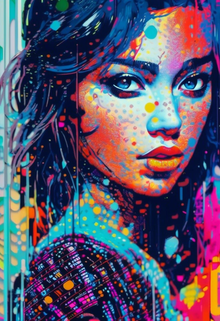 Halftone Glitch - LoRA - NightCafe Creator