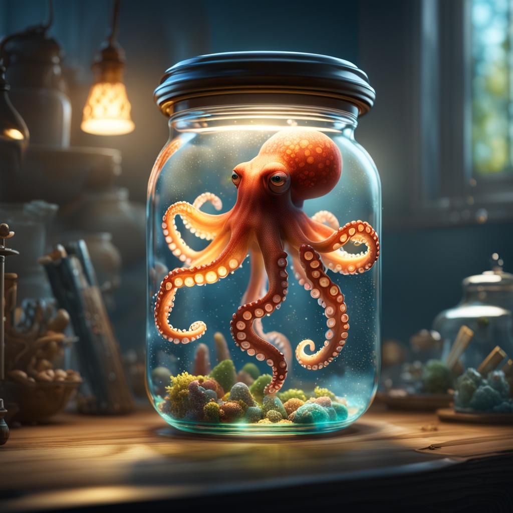 Tiny Octopus - AI Generated Artwork - NightCafe Creator