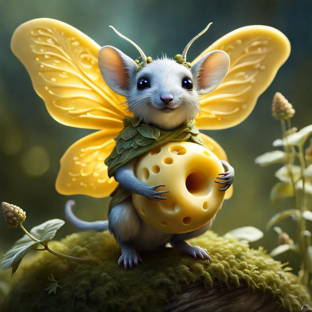 Magical Cheese Fae Creature - AI Generated Artwork - NightCafe Creator