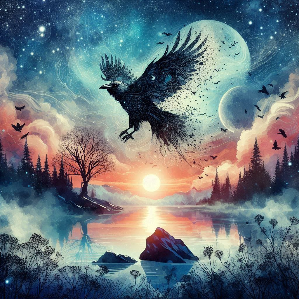 the crow - AI Generated Artwork - NightCafe Creator