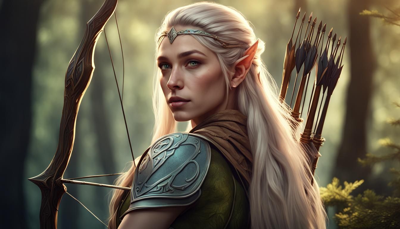 Elf Hunter Poster - AI Generated Artwork - NightCafe Creator