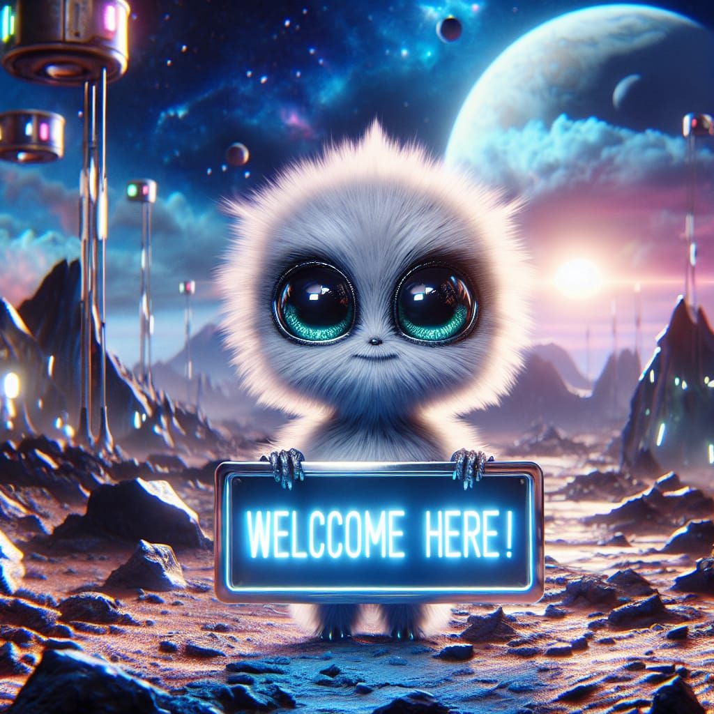 Alien Welcome - AI Generated Artwork - NightCafe Creator