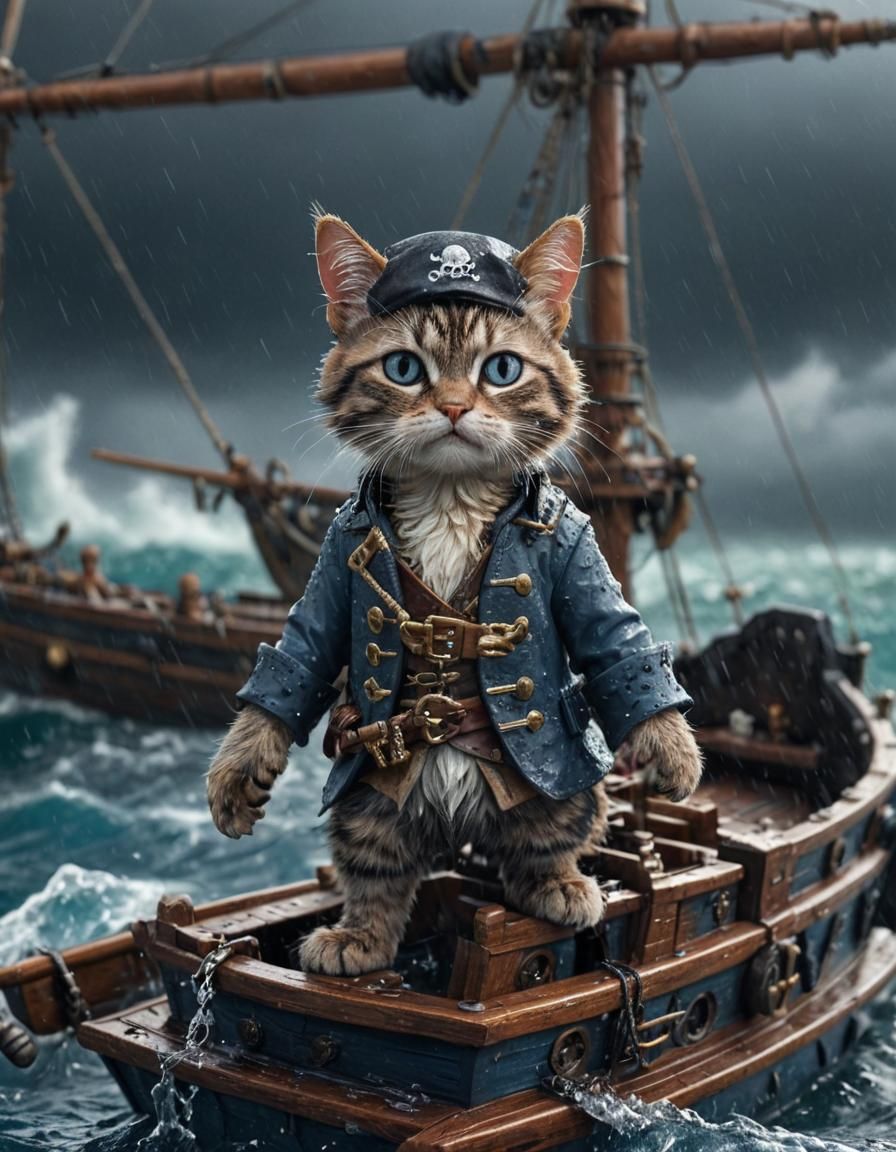 Pirate Cat - AI Generated Artwork - NightCafe Creator