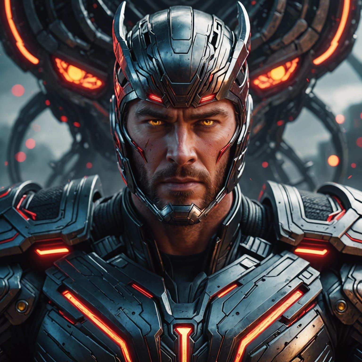 Thor assimilated by Ultron - AI Generated Artwork - NightCafe Creator