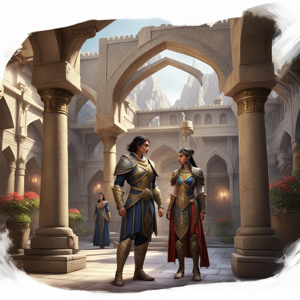 "The Prince and Princess Warriors, Elf Princess,Persian princess ...