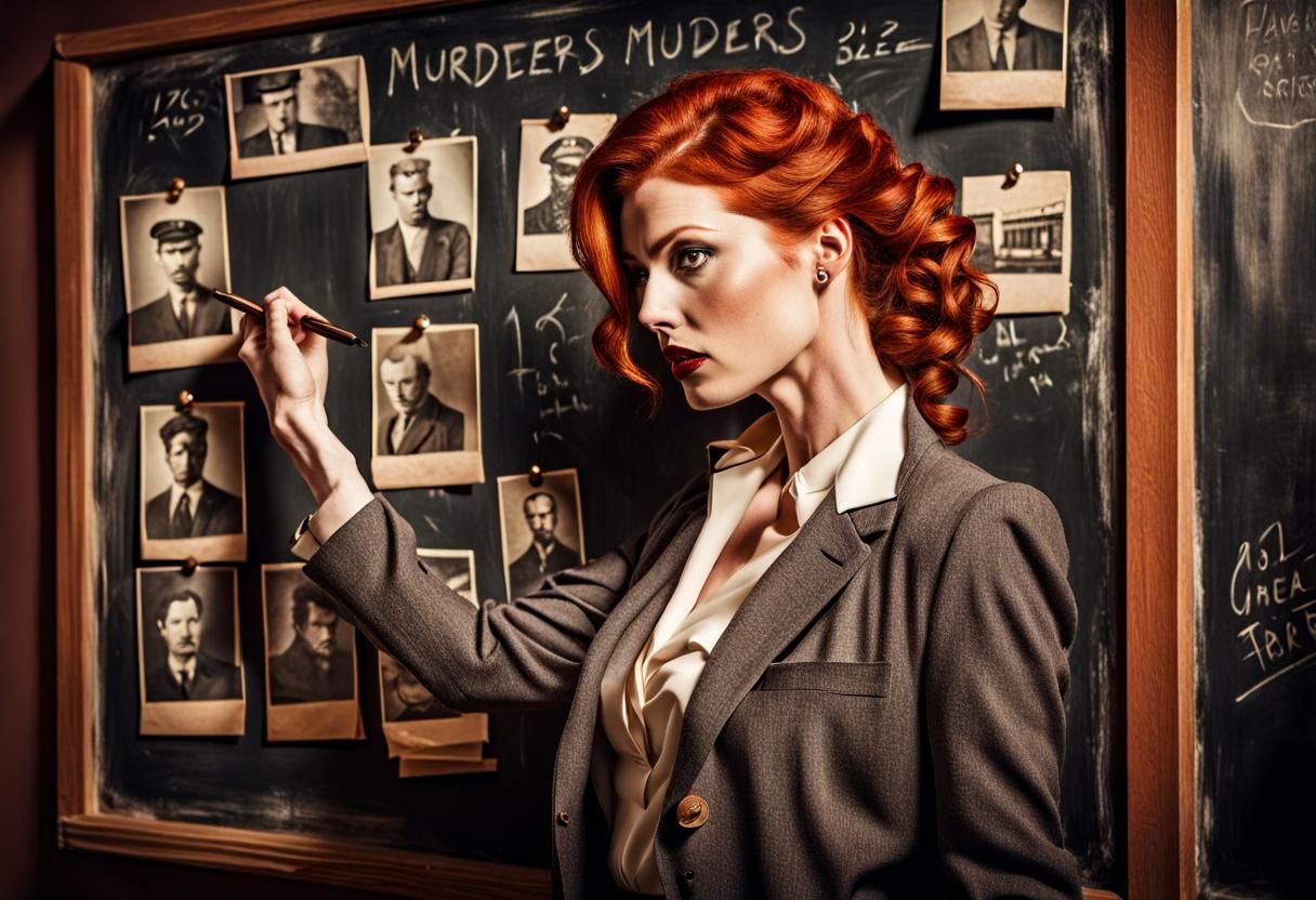 Redheaded detective - AI Generated Artwork - NightCafe Creator