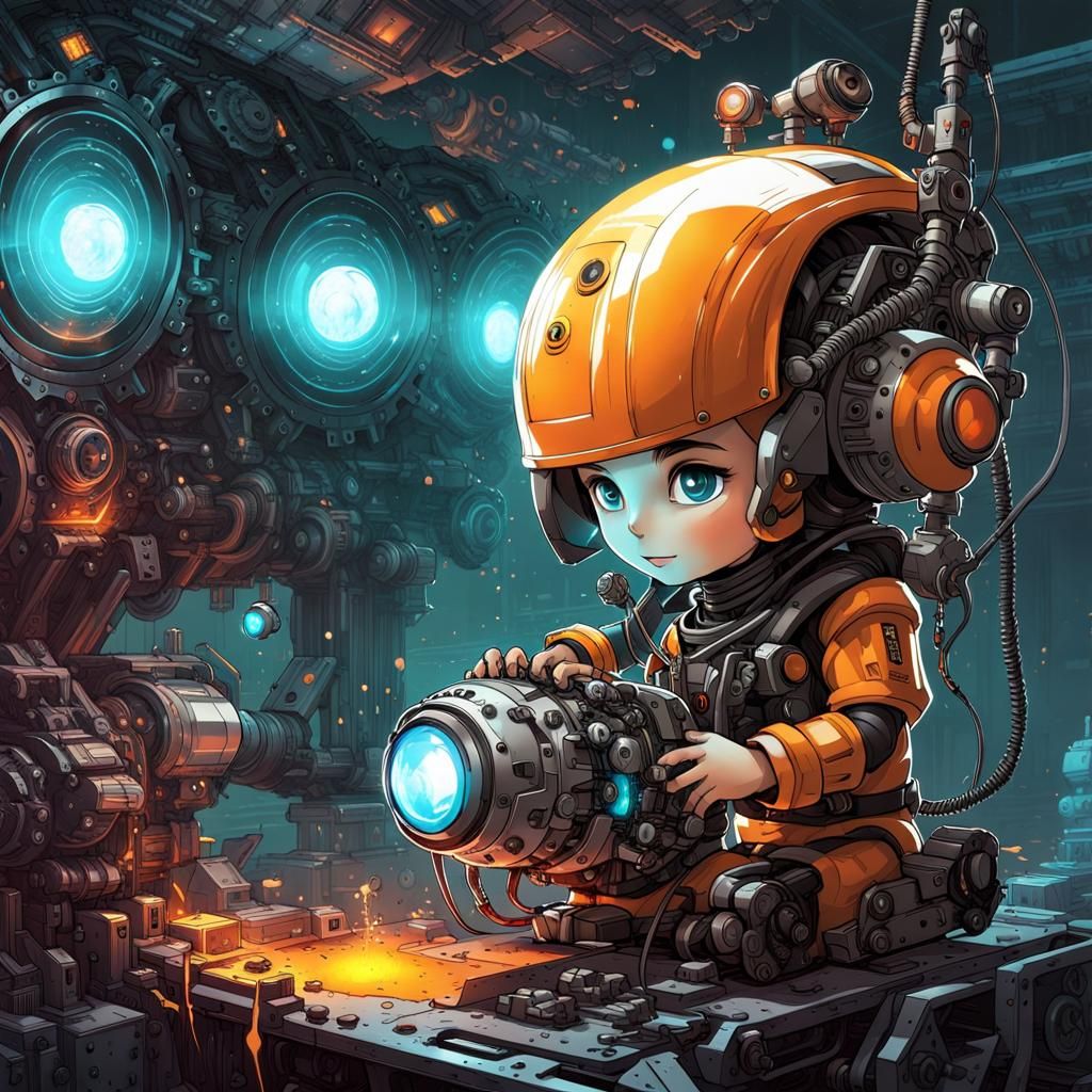 Chibi engineer - AI Generated Artwork - NightCafe Creator