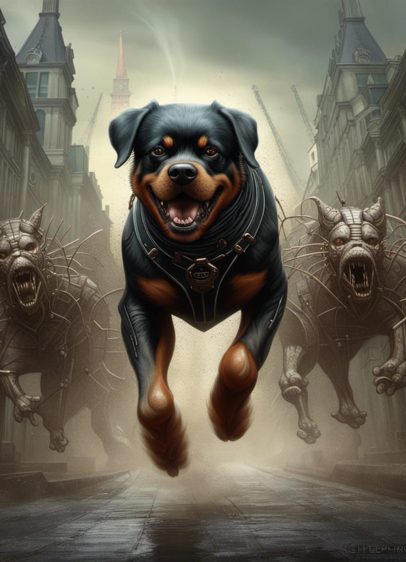 Rottweiler and Friends : r/nightcafe