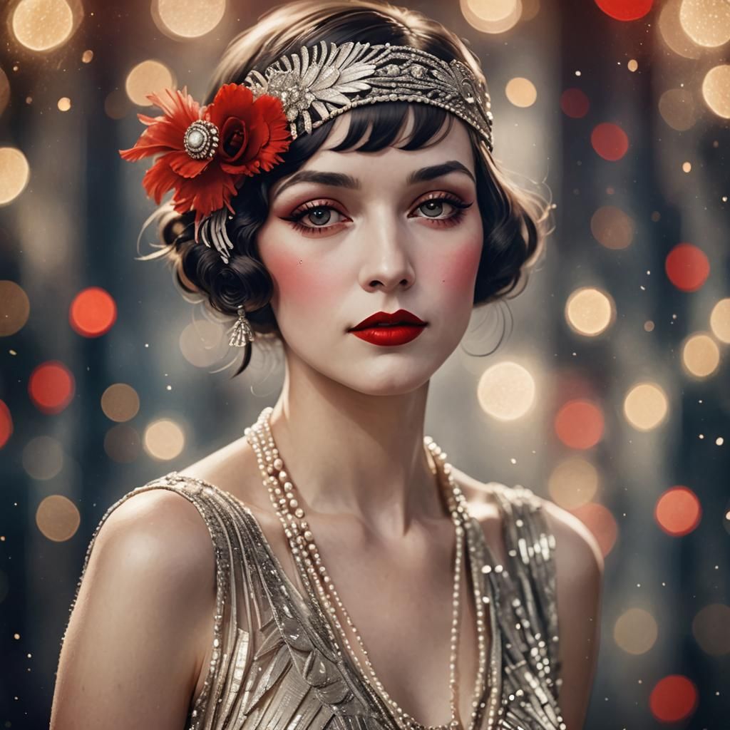 1920's Flapper - AI Generated Artwork - NightCafe Creator