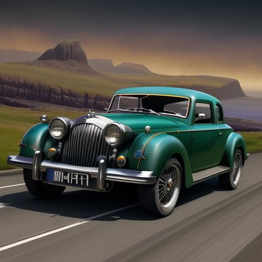 90s rally car scottish rally art deco style - AI Generated Artwork ...