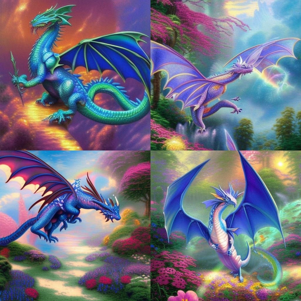 Faerie dragons - AI Generated Artwork - NightCafe Creator
