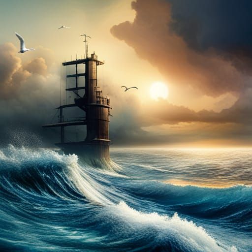 At sea - AI Generated Artwork - NightCafe Creator