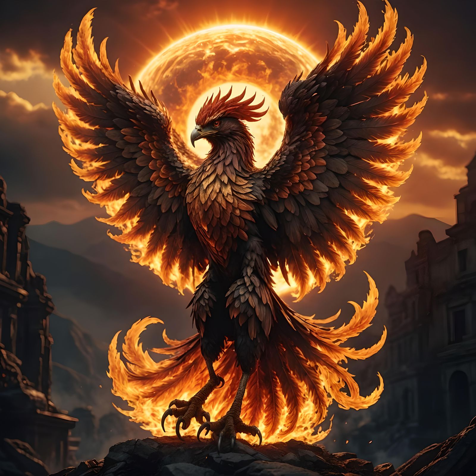 firey phoenix - AI Generated Artwork - NightCafe Creator