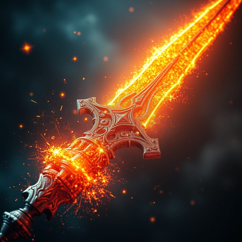 Sword forged from stardust - Sword of Celestial Light