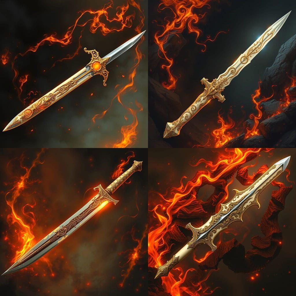 Elvish fire elemental sword - Elvish fire elemental sword