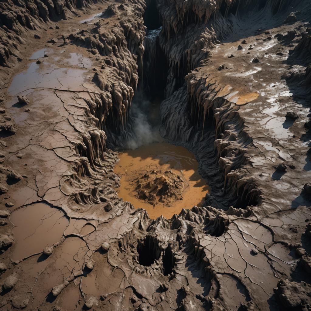Ominous interdimensional rift portal made of mud-geysers and goop Epic ...