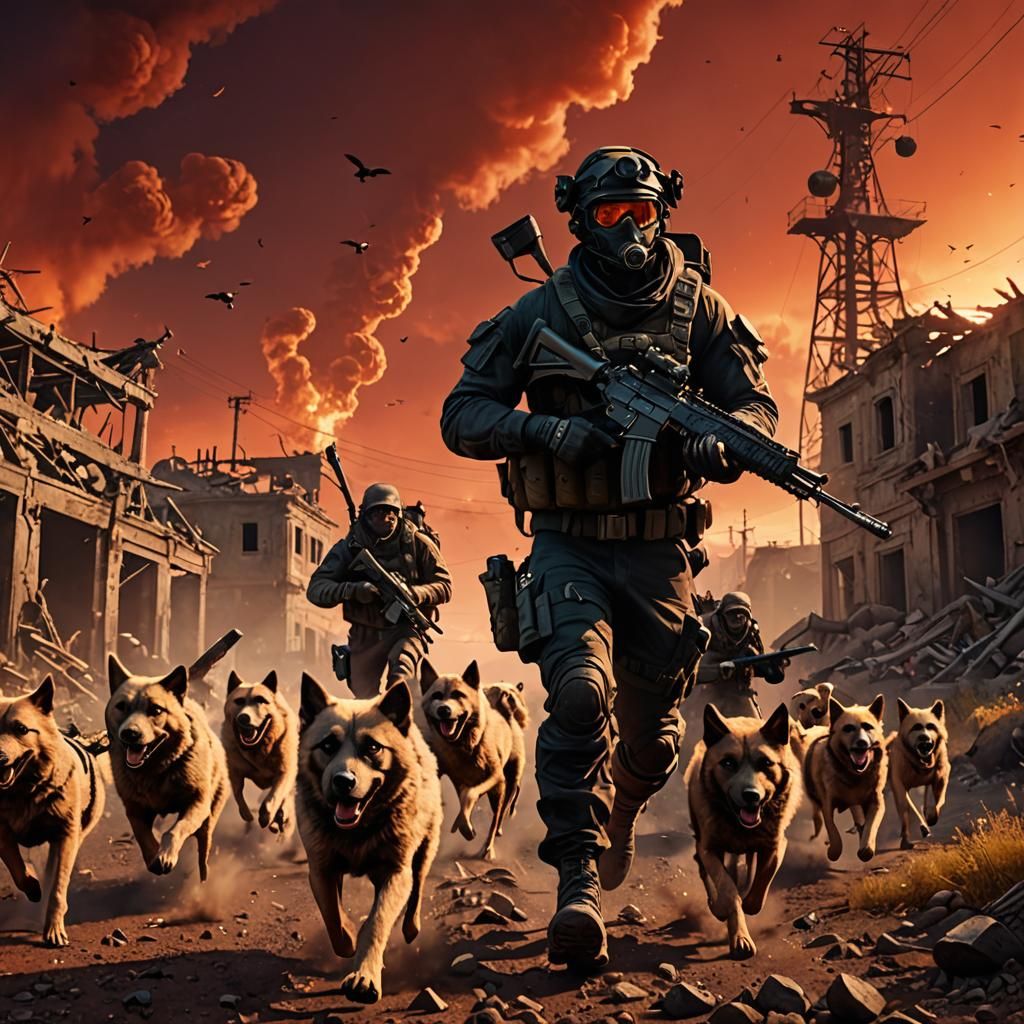 Stalker with rifle (running pose) - AI Generated Artwork - NightCafe ...