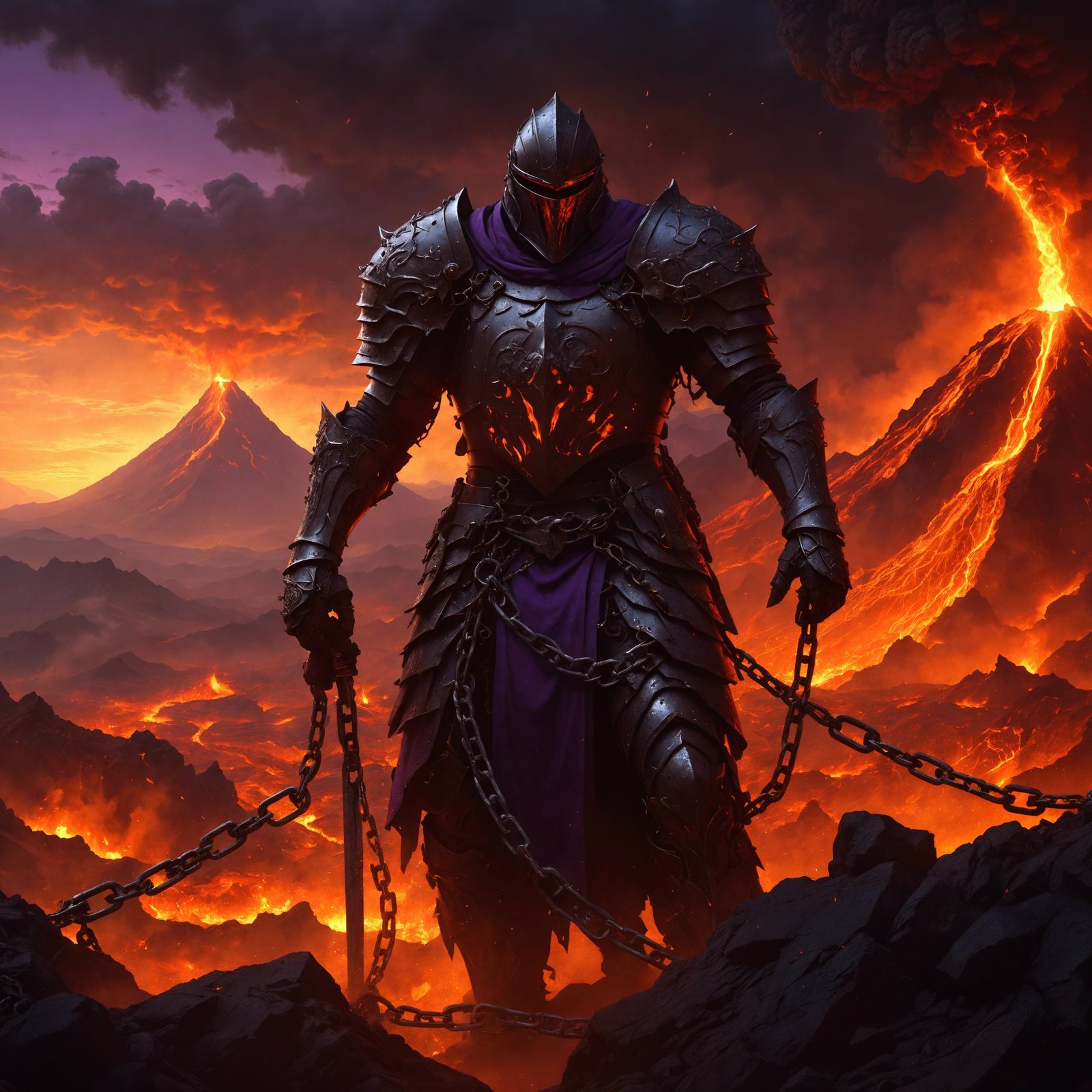 Chained Knight - AI Generated Artwork - NightCafe Creator