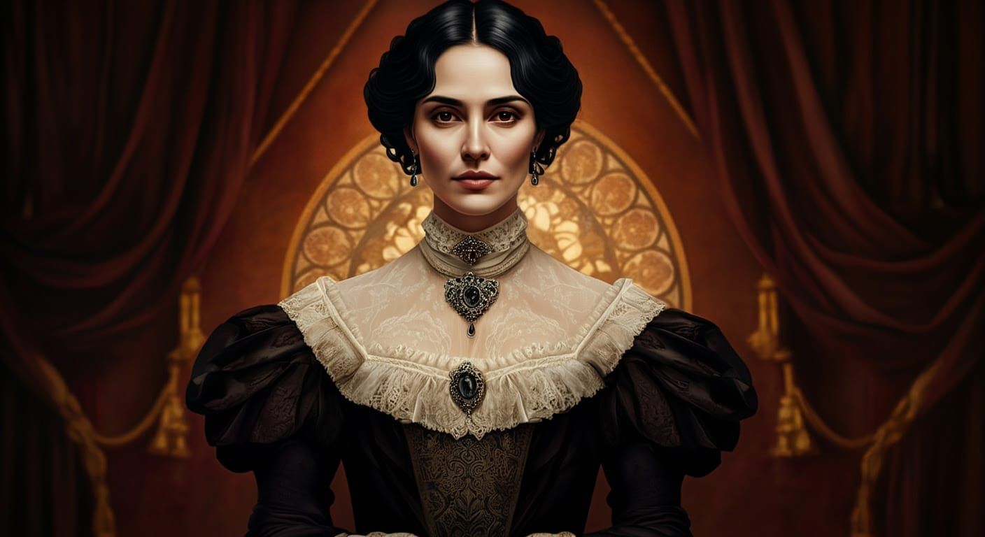 Regal Victorian Lady Exudes Confidence in Ornate G... - AI Art