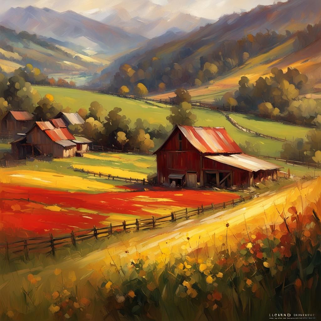 Quaint Farm - AI Generated Artwork - NightCafe Creator
