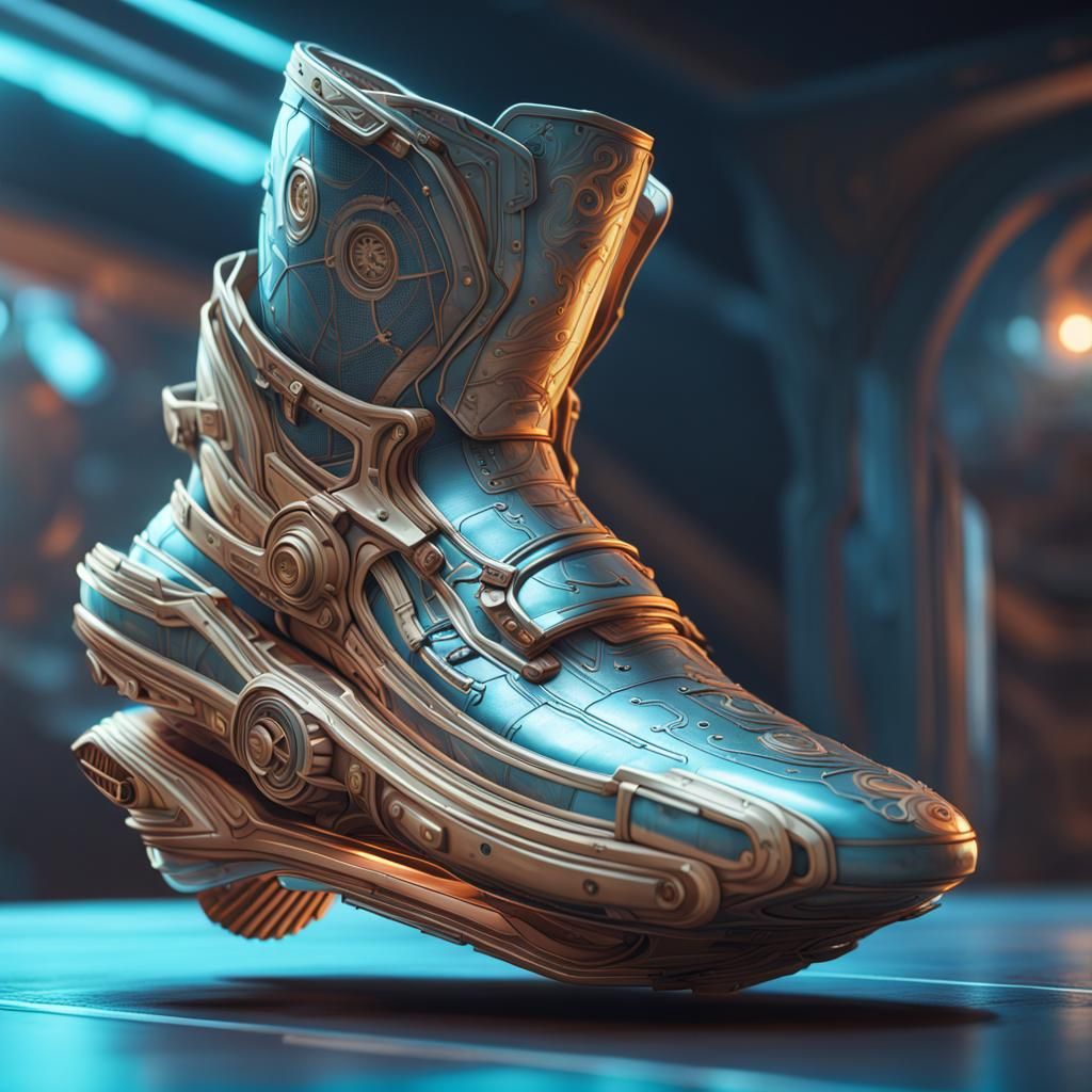 a stunning interpretation of sci-fi futuristic hovering jet powered ...