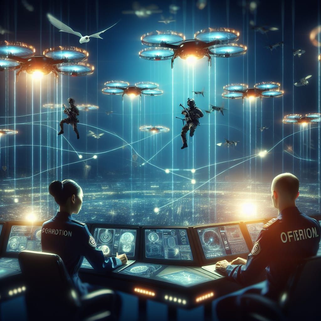 show me what the drones and the orbs are doing and who is behind it