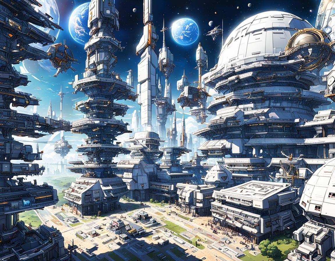 A Space Colony - AI Generated Artwork - NightCafe Creator