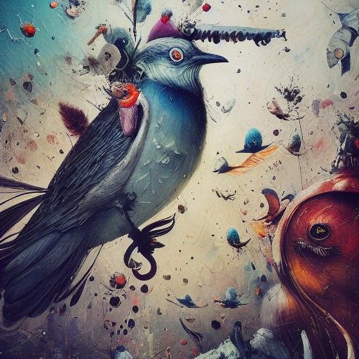 exploding birds 2 - AI Generated Artwork - NightCafe Creator