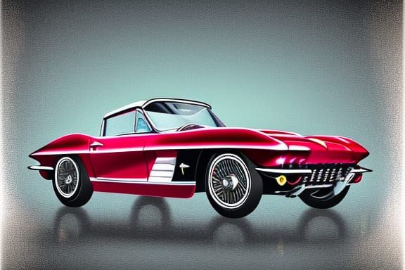 1963 Corvette Stingray - AI Generated Artwork - NightCafe Creator