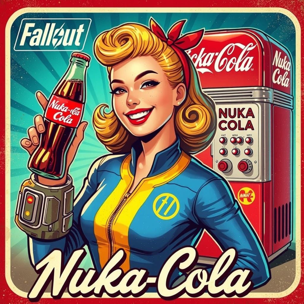 Retro ad for “Nuka-Cola” from Fallout
