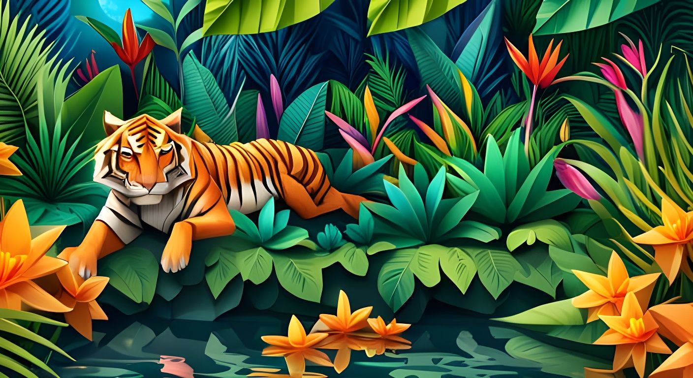 Paper Tiger #2 - AI Generated Artwork - NightCafe Creator