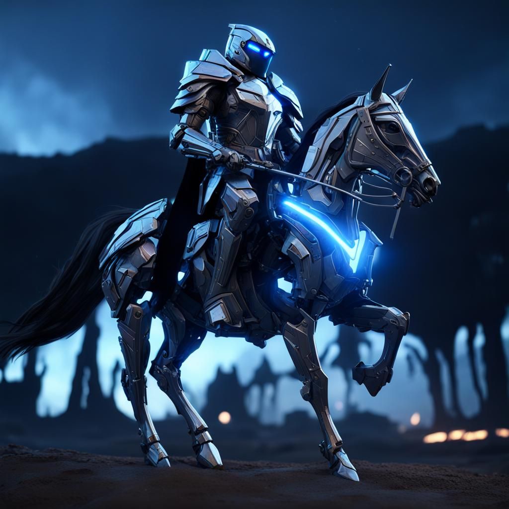Futuristic Knight - AI Generated Artwork - NightCafe Creator