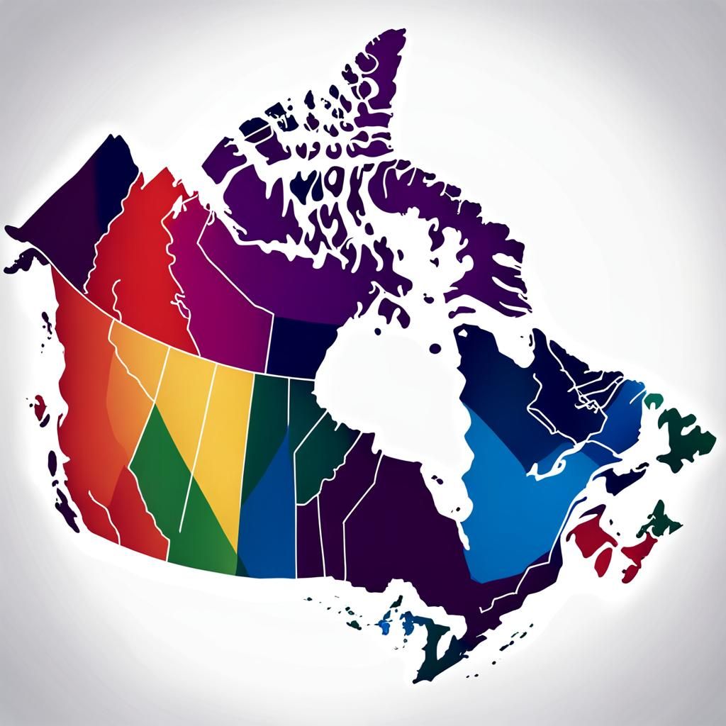 map of Canada in pride colors - AI Generated Artwork - NightCafe Creator