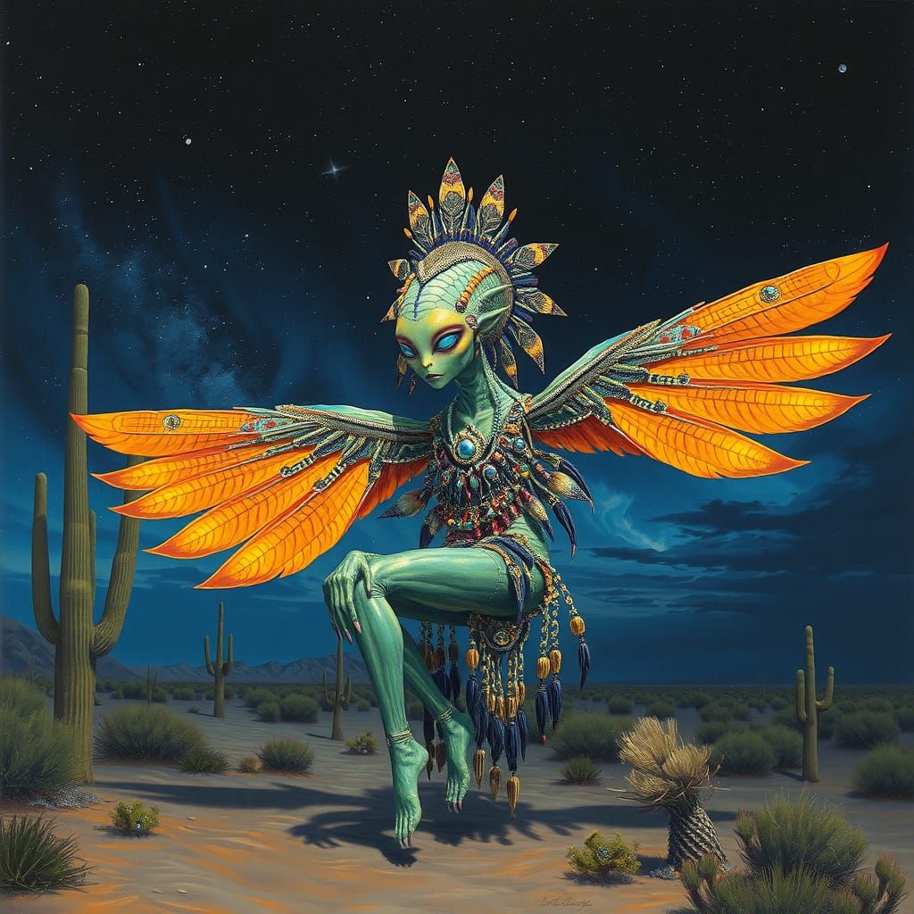 Female Alien Shaman/ skin walker - Female Alien Shaman/ ski...