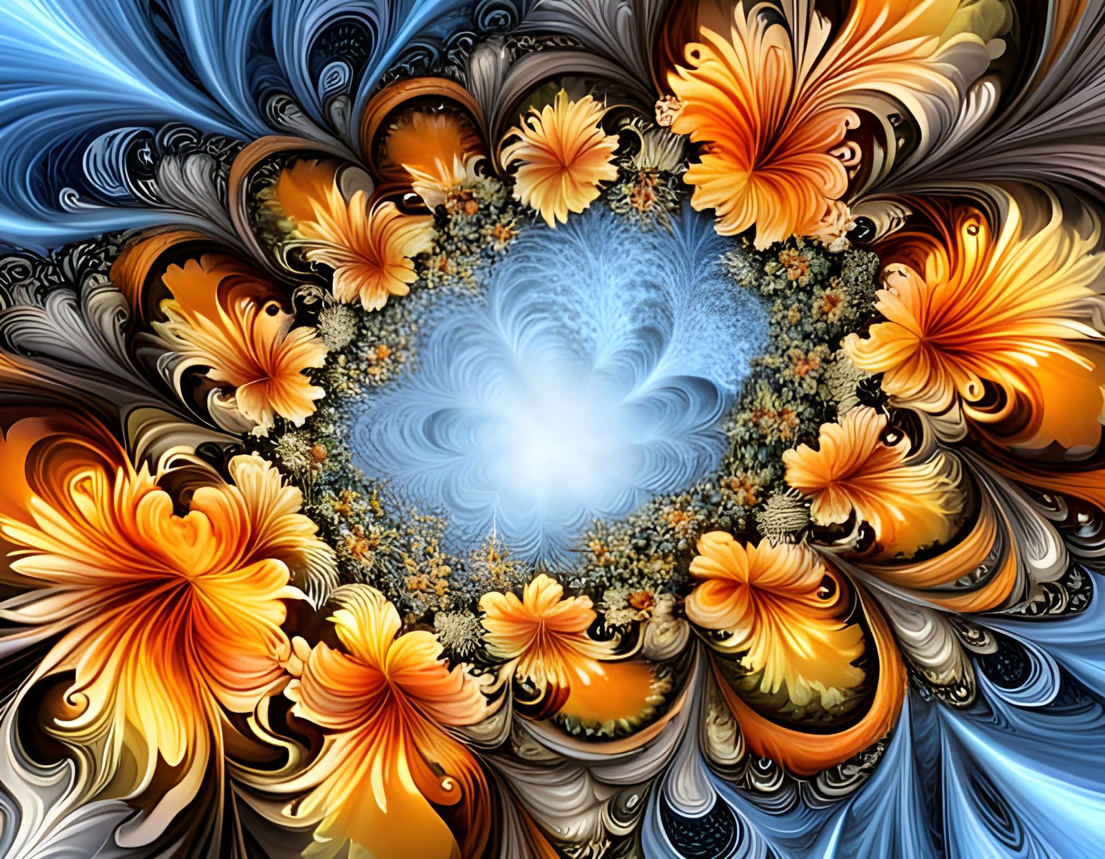 Whirlpool of Flowers - AI Generated Artwork - NightCafe Creator