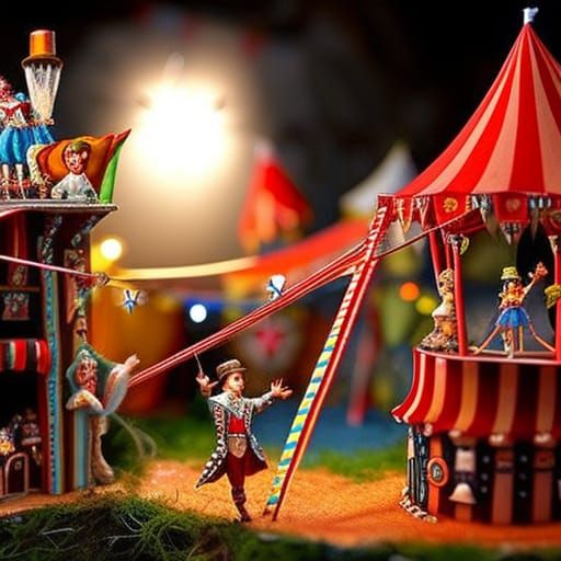Miniature circus - AI Generated Artwork - NightCafe Creator