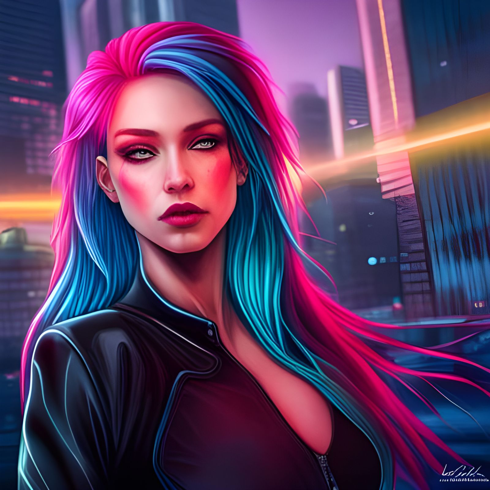 Cyber-Punk Goddess - Collection Pink - AI Generated Artwork - NightCafe ...
