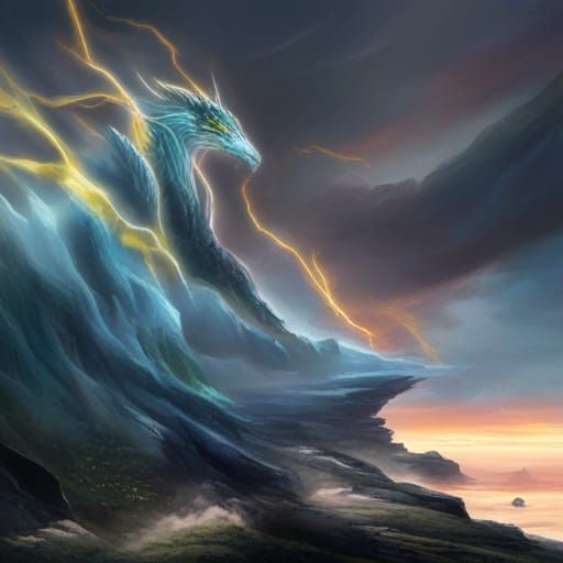 lightning dragon - AI Generated Artwork - NightCafe Creator