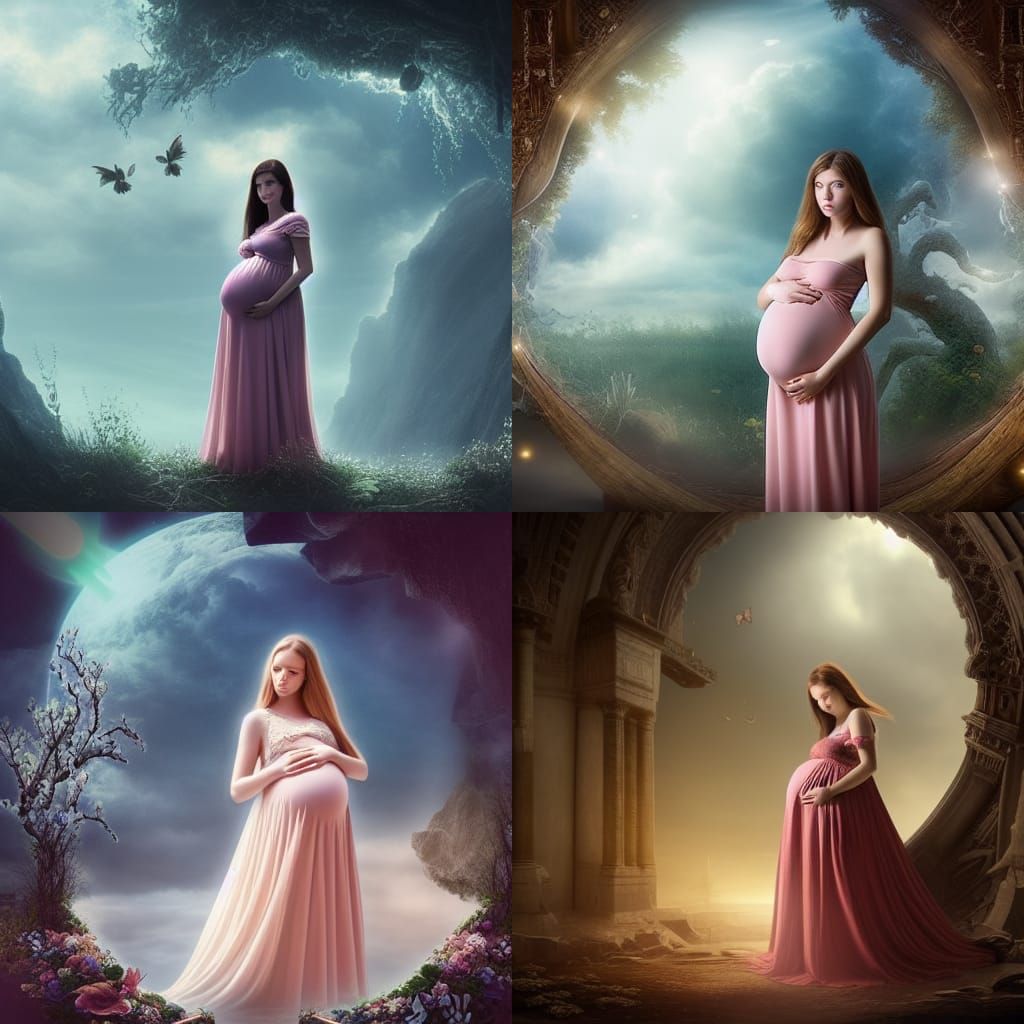 18 year old Pregnant Woman Expecting a Daughter Epic cinematic ...