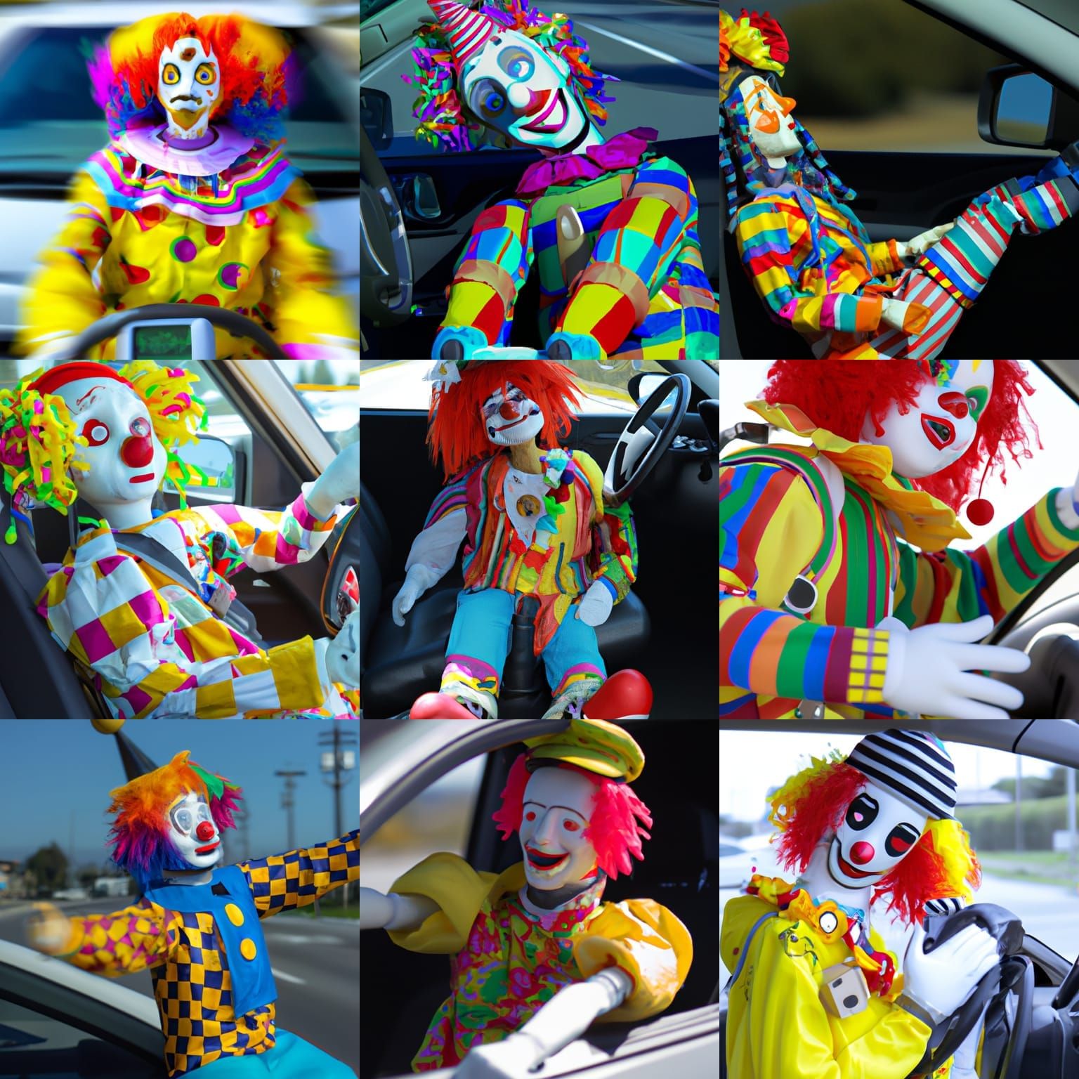 Psychedelic Clown Crash test dummy anthropomorphic test device (ATD ...