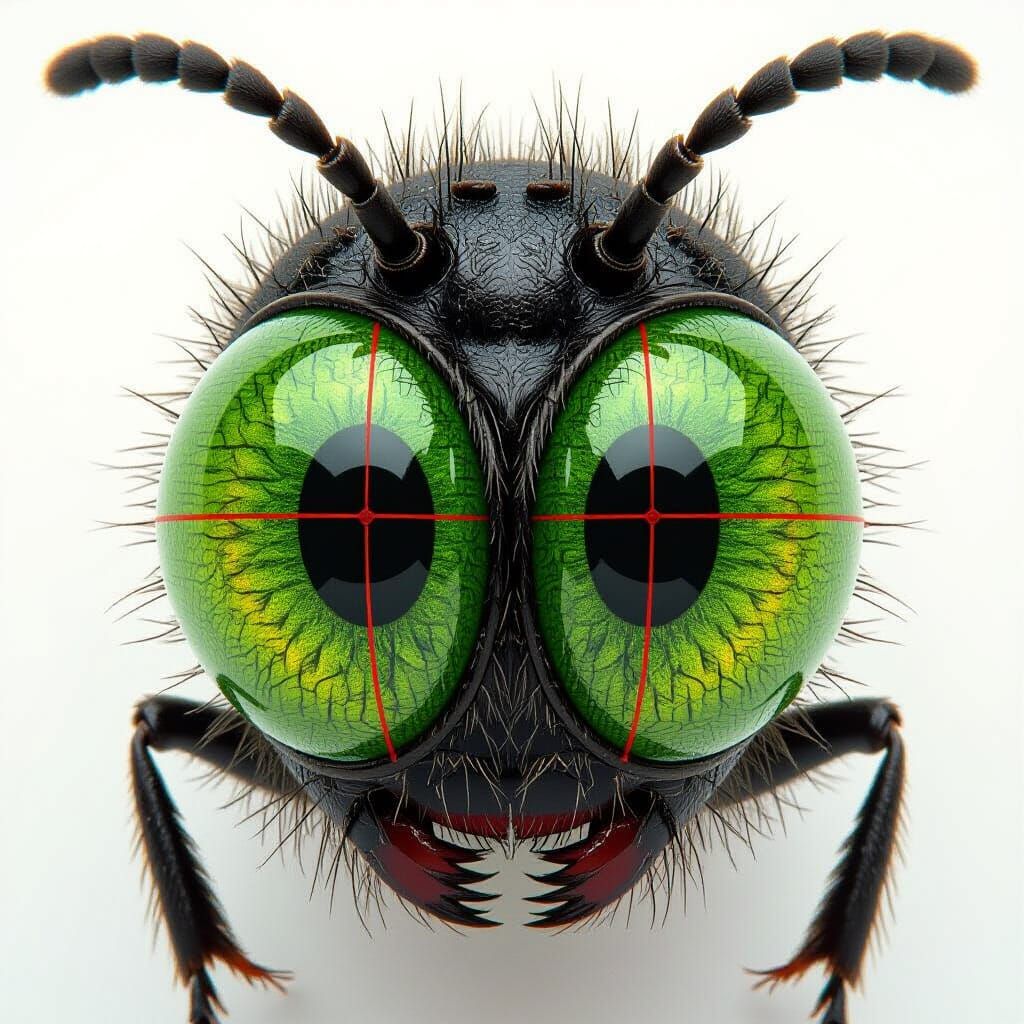 Intriguing Macro Study of Ant Eyes - AI Art