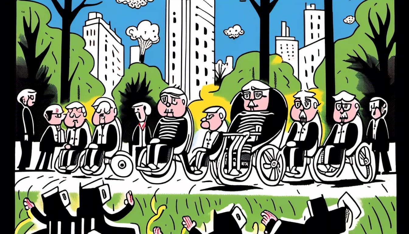 Wheelchairs propelled by Fart Explosions by comic artist John Callahan ...