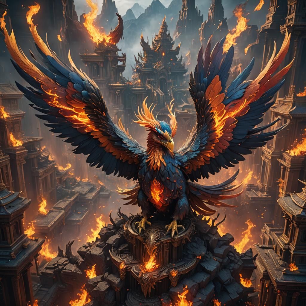 fire phoenix - AI Generated Artwork - NightCafe Creator