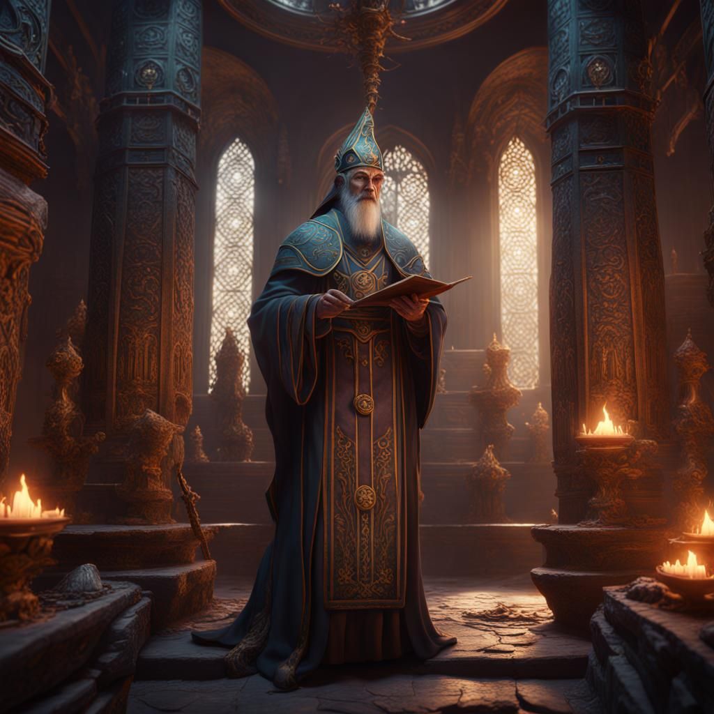 Ancient priest - AI Generated Artwork - NightCafe Creator