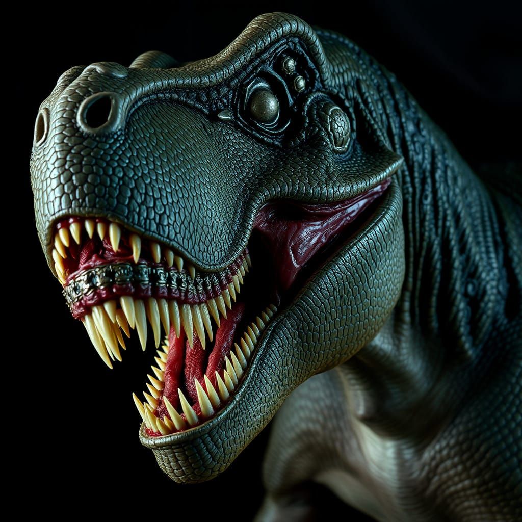 Terrifying T. Rex-Human Hybrid in Biomechanical Ho... - AI Art