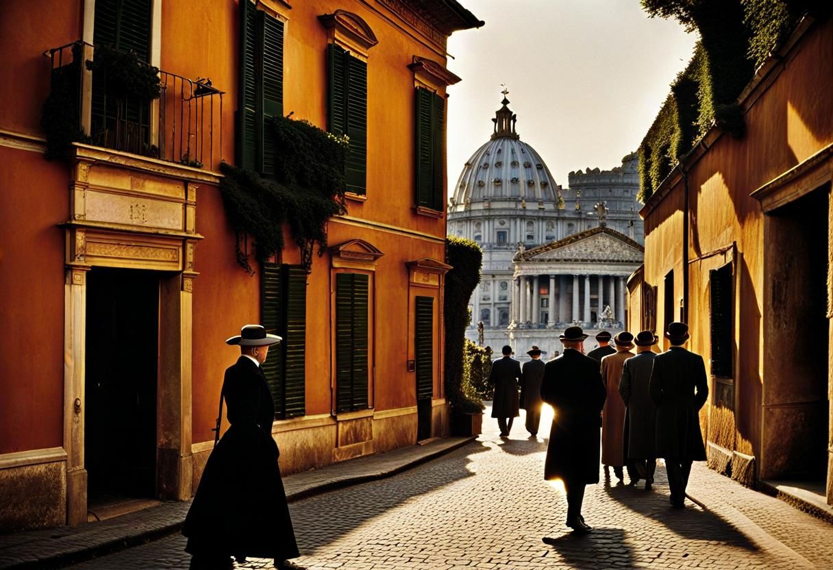 Autochrome In style of Saul Leiter, Gilded Age man walking, sidewalks ...