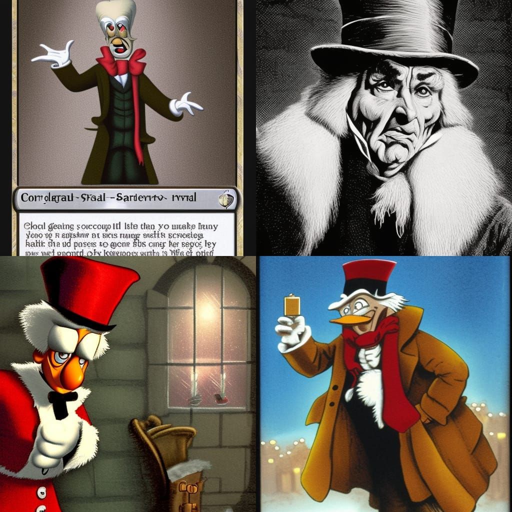 Scrooge (the many faces of) - AI Generated Artwork - NightCafe Creator