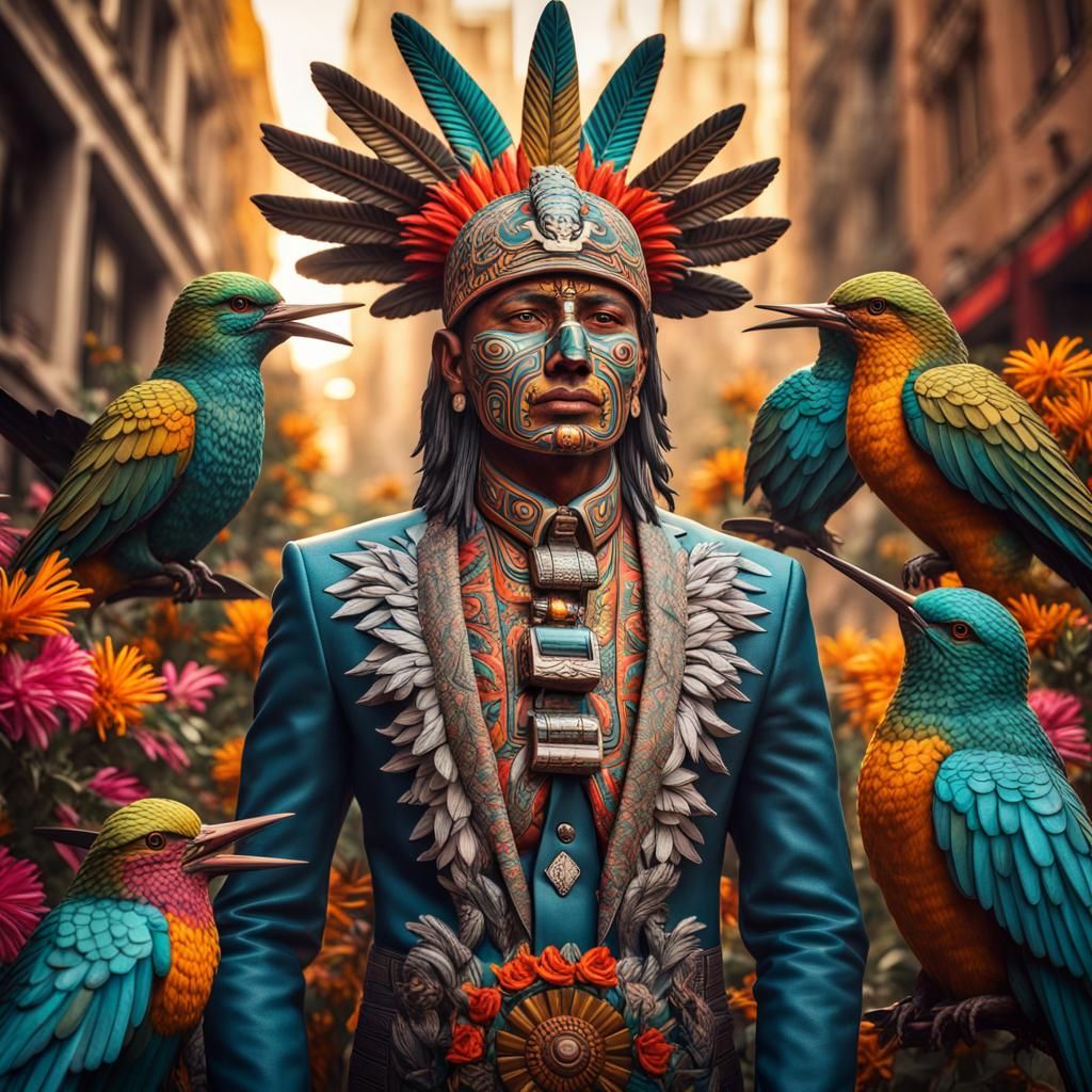 Huitzilopochtli Aztec God of sun War sacrifice handsome gorgeous ...