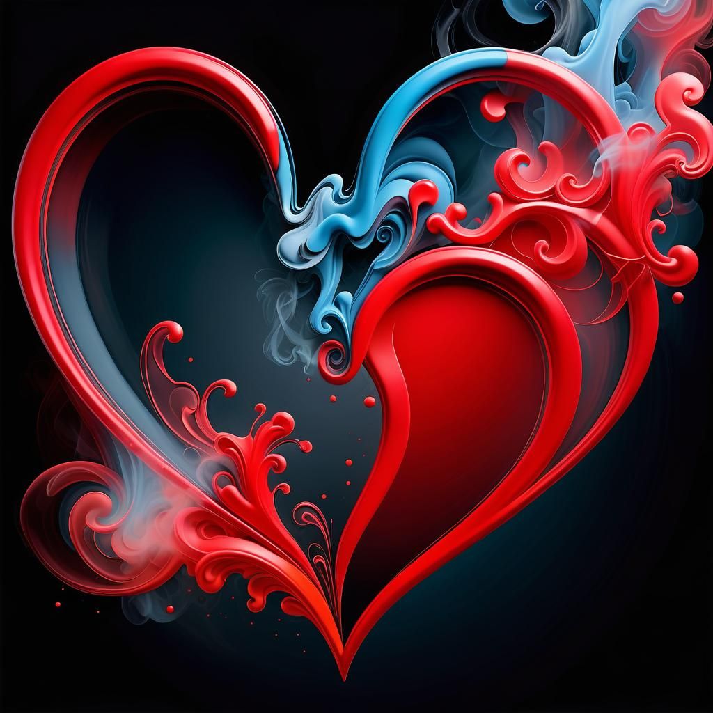 Smokey Heart - AI Generated Artwork - NightCafe Creator