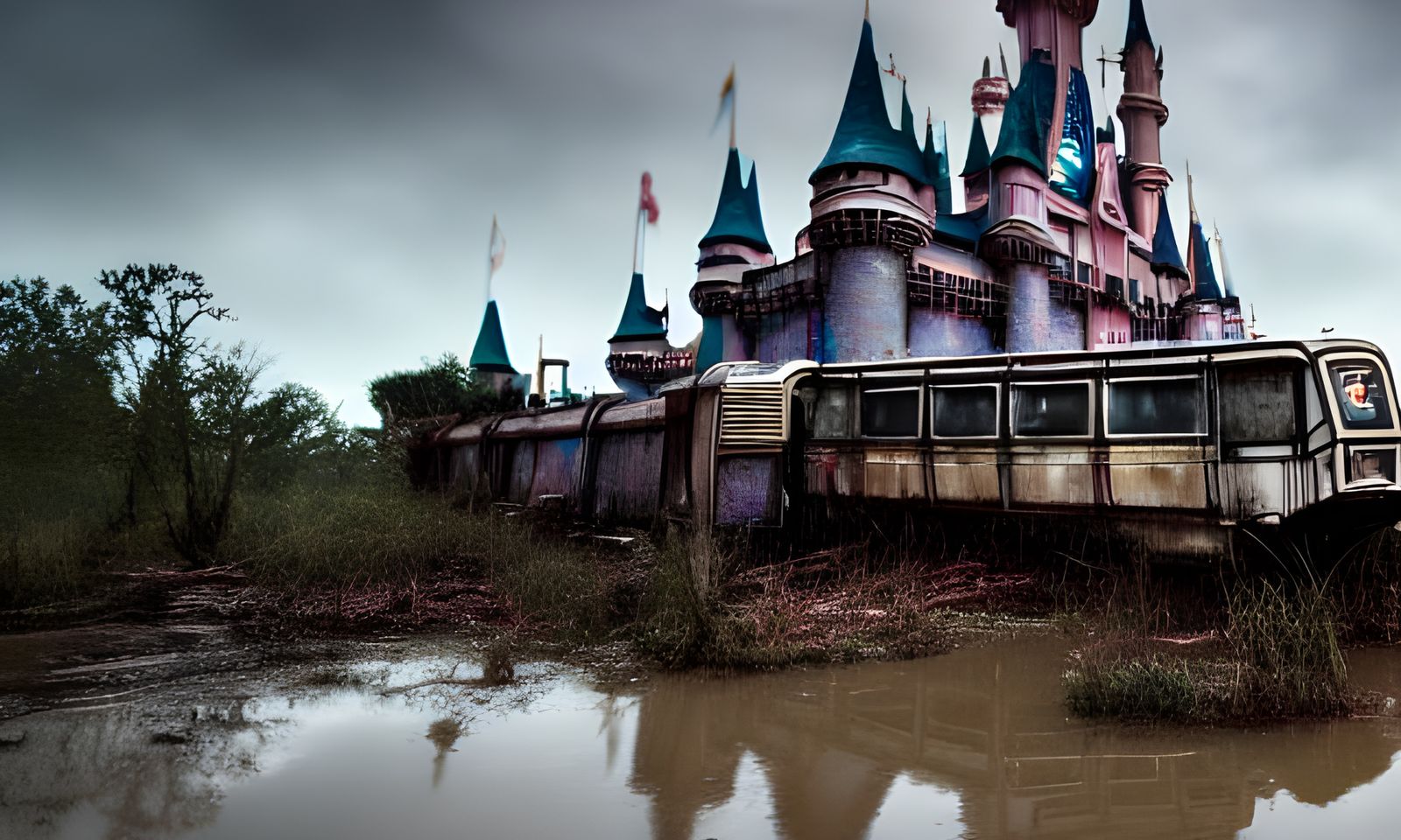 Post-apocalyptic Disney - AI Generated Artwork - NightCafe Creator